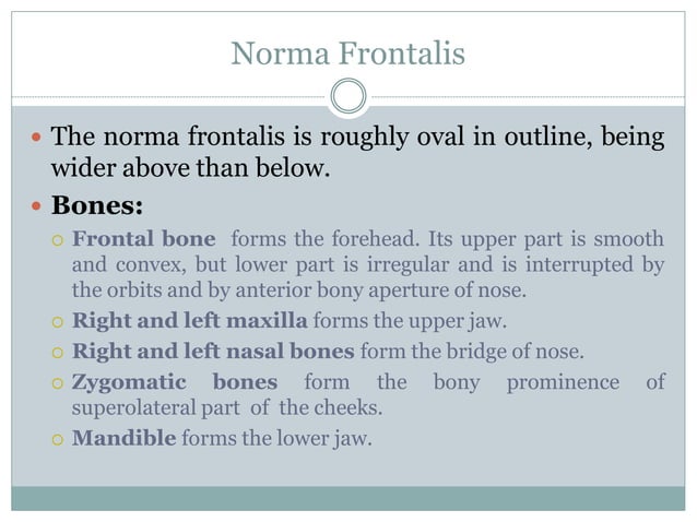 Anatomy head and neck(norma frontalis) | PDF