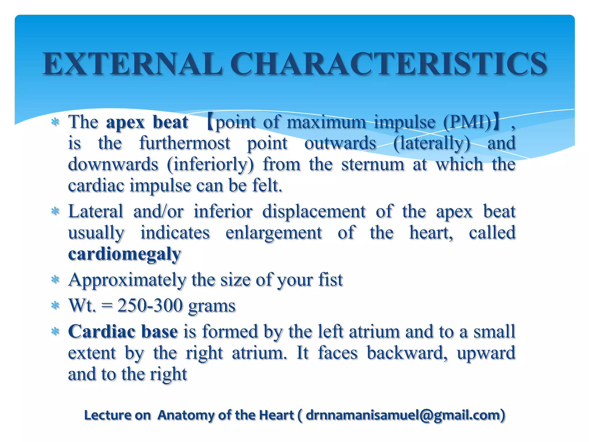 Anatomy of the Heart | PPTX