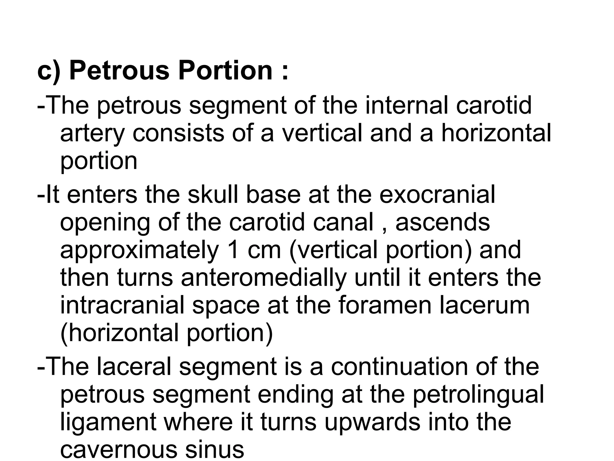 Interventional Neuroradiology: Anatomy of the internal carotid artery ...