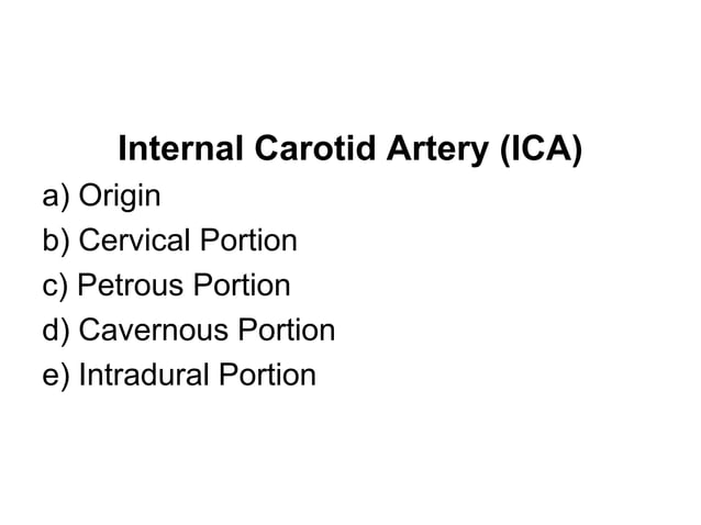 Interventional Neuroradiology: Anatomy of the internal carotid artery ...