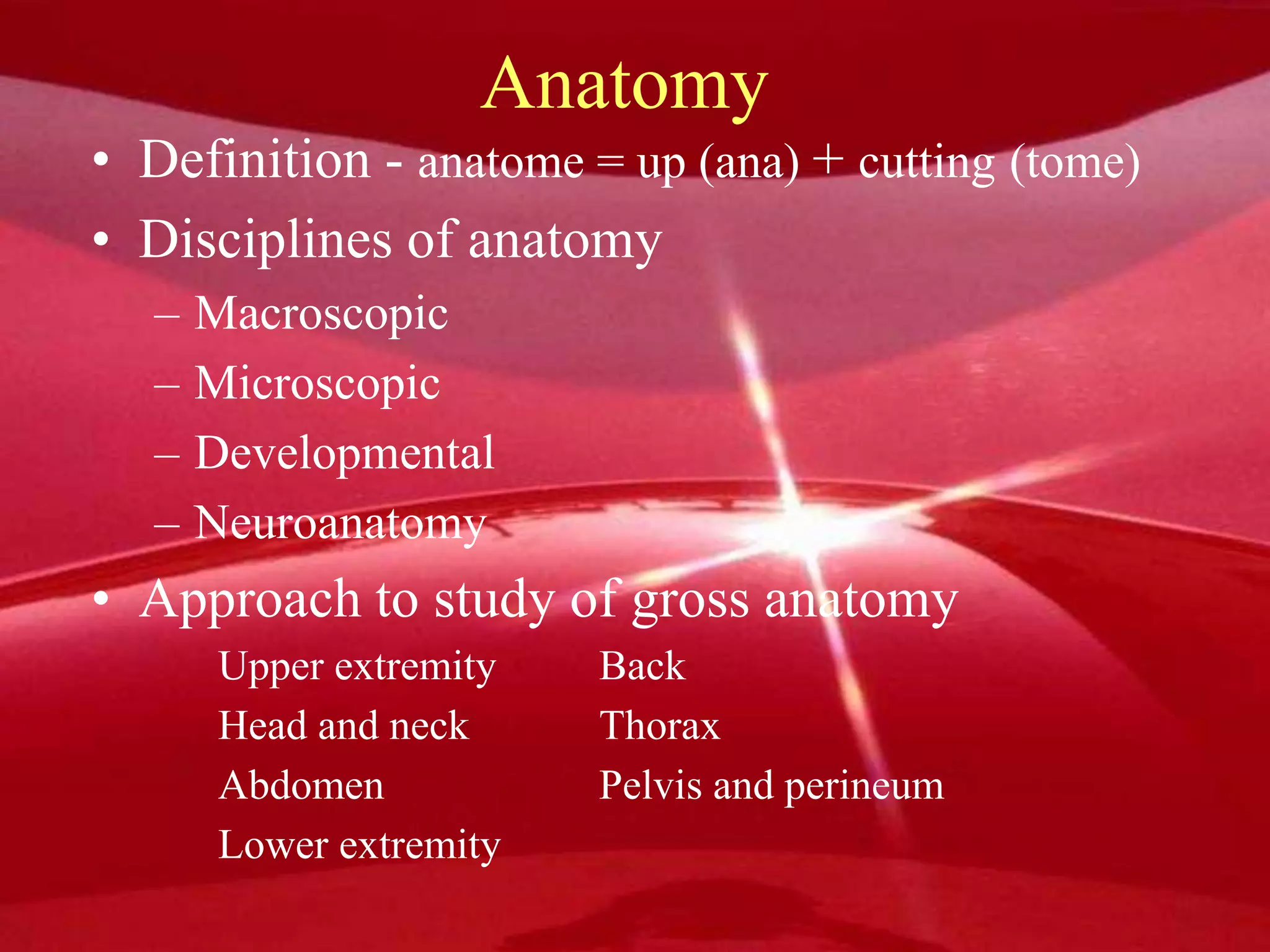 Anatomy introduction | PPT