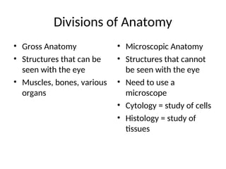 An introduction the subject matter of Anatomy | PPT