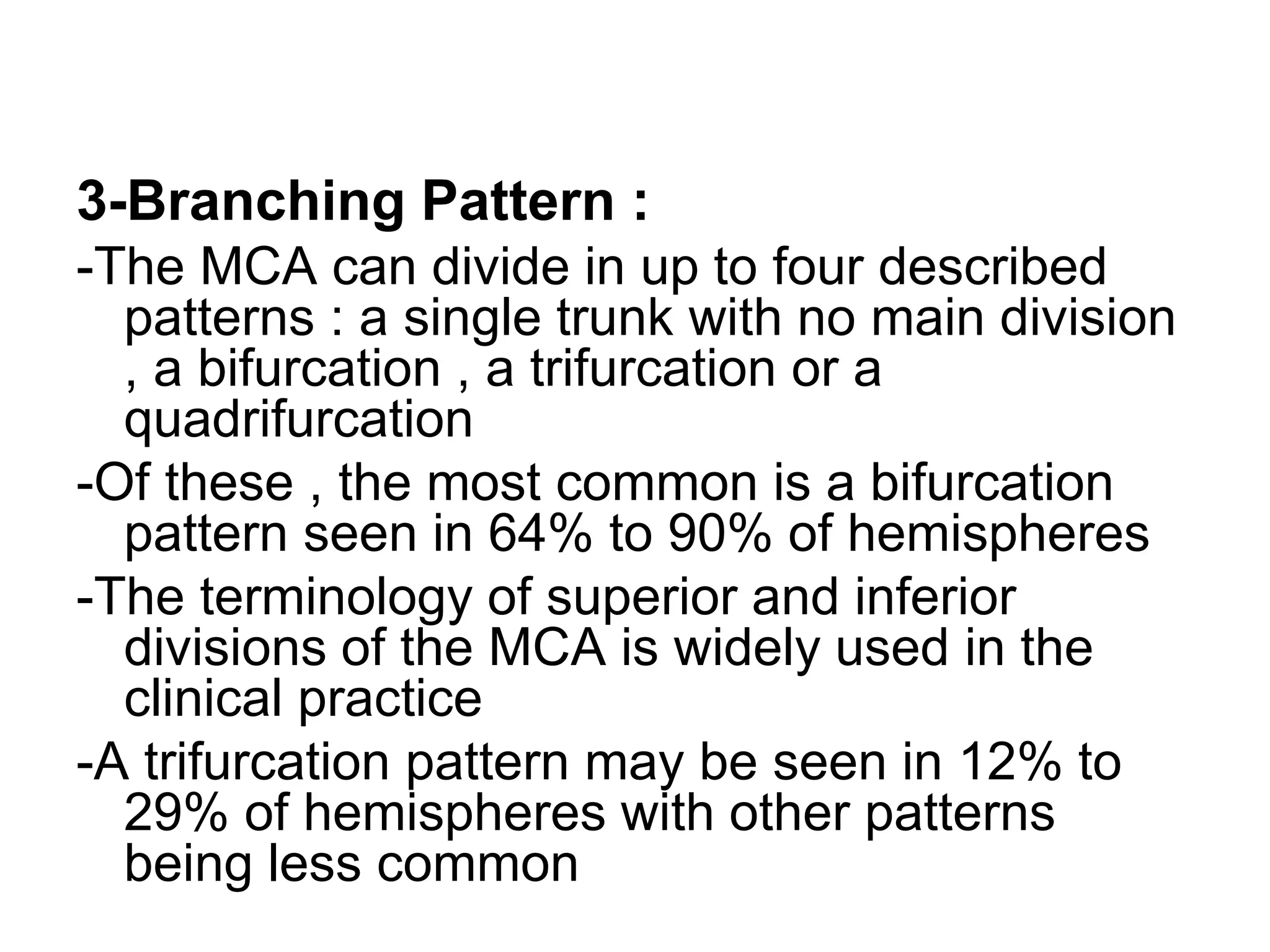 Anatomy of the middle cerebral artery (MCA) | PPT