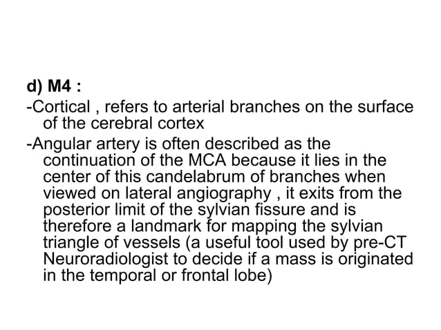 Anatomy of the middle cerebral artery (MCA) | PPT