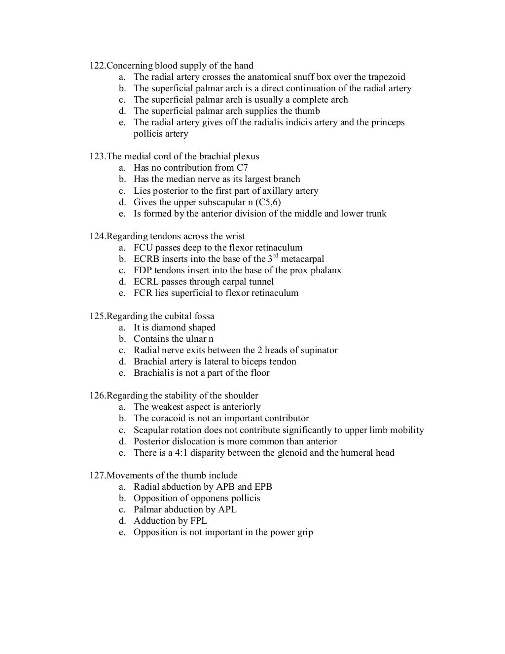 Anatomy Mcqs Of Upper Limb anatomy-mcqs-of-upper-limb