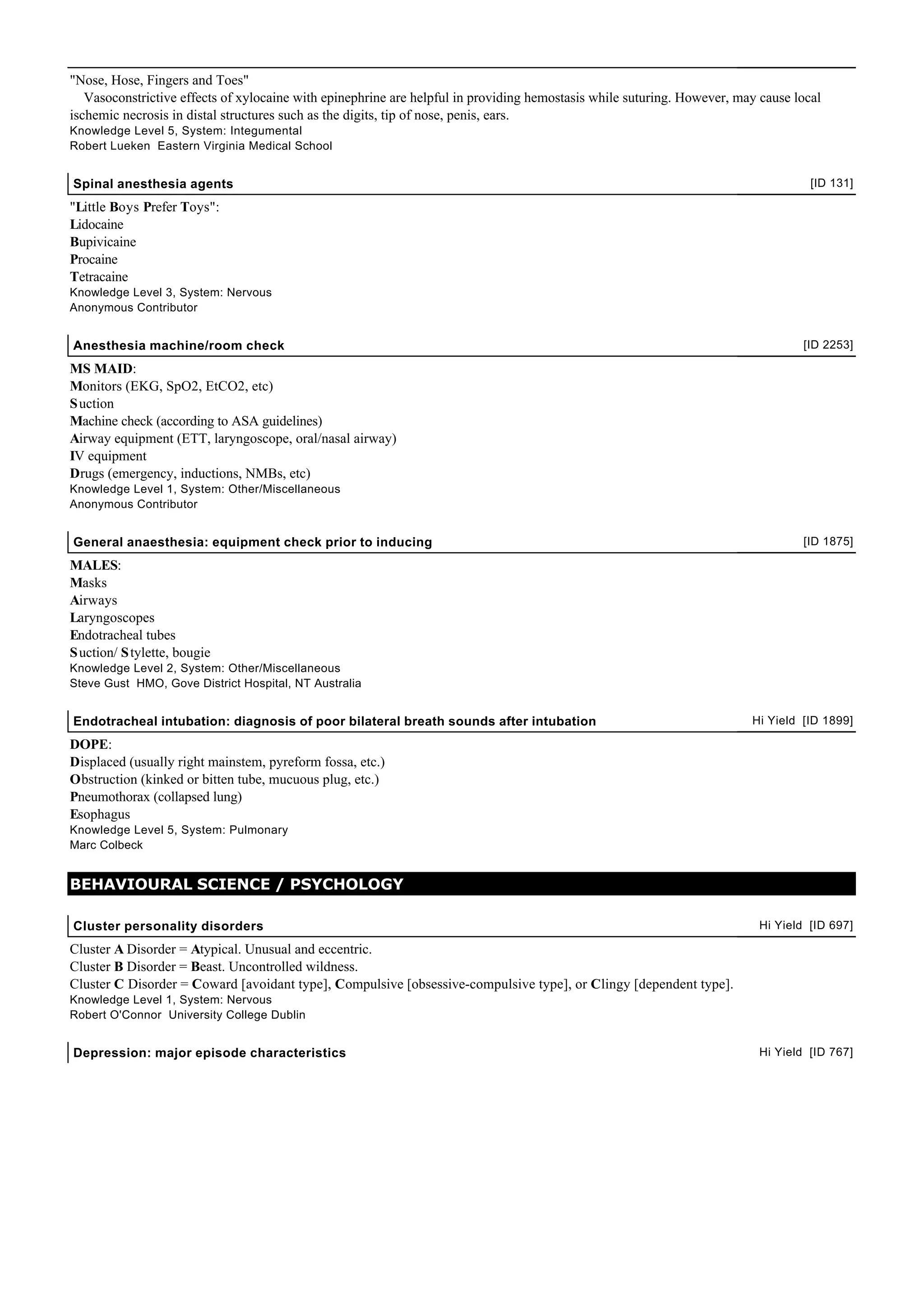 Anatomy mnemonics Guide | PDF