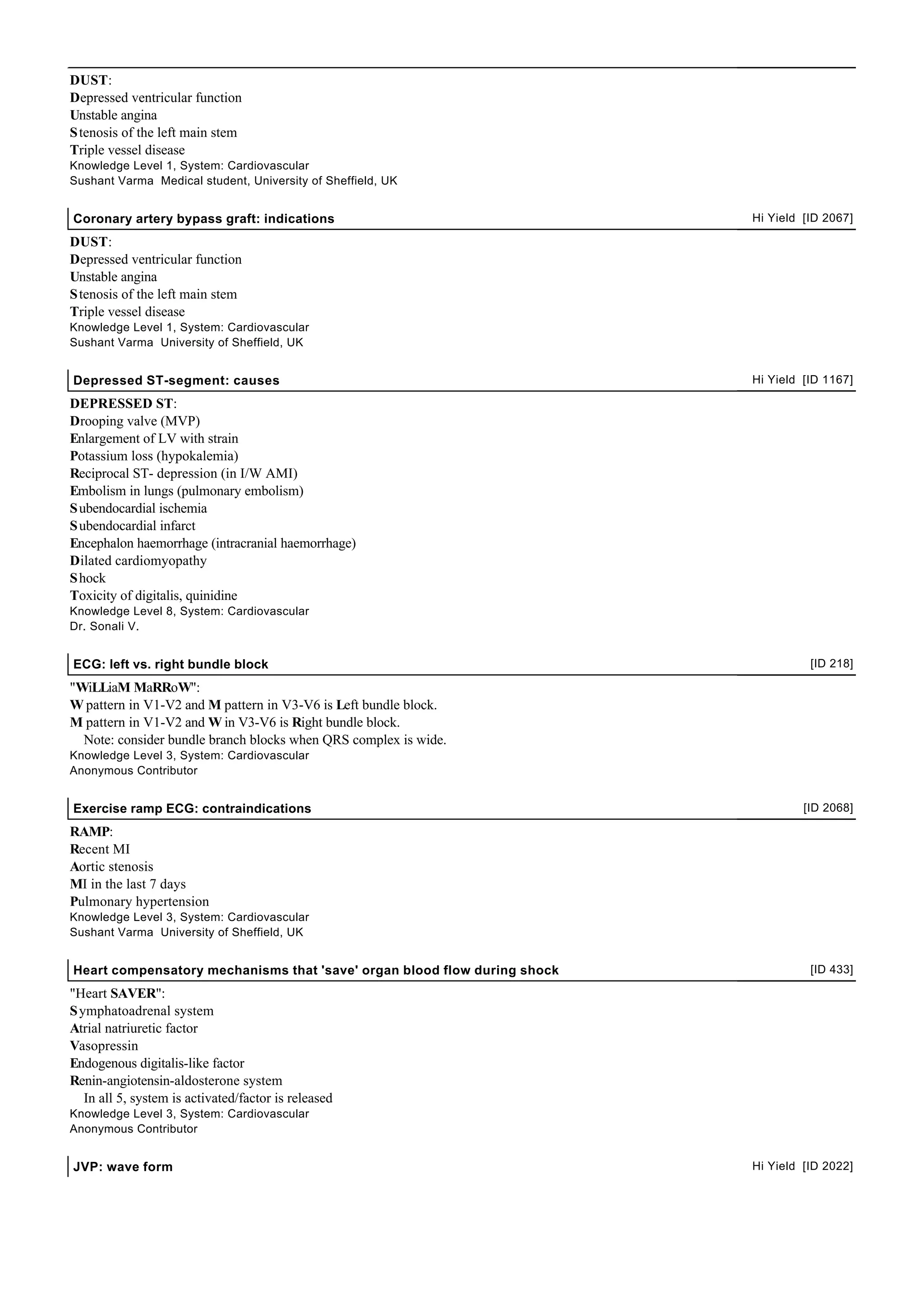 Anatomy mnemonics Guide | PDF