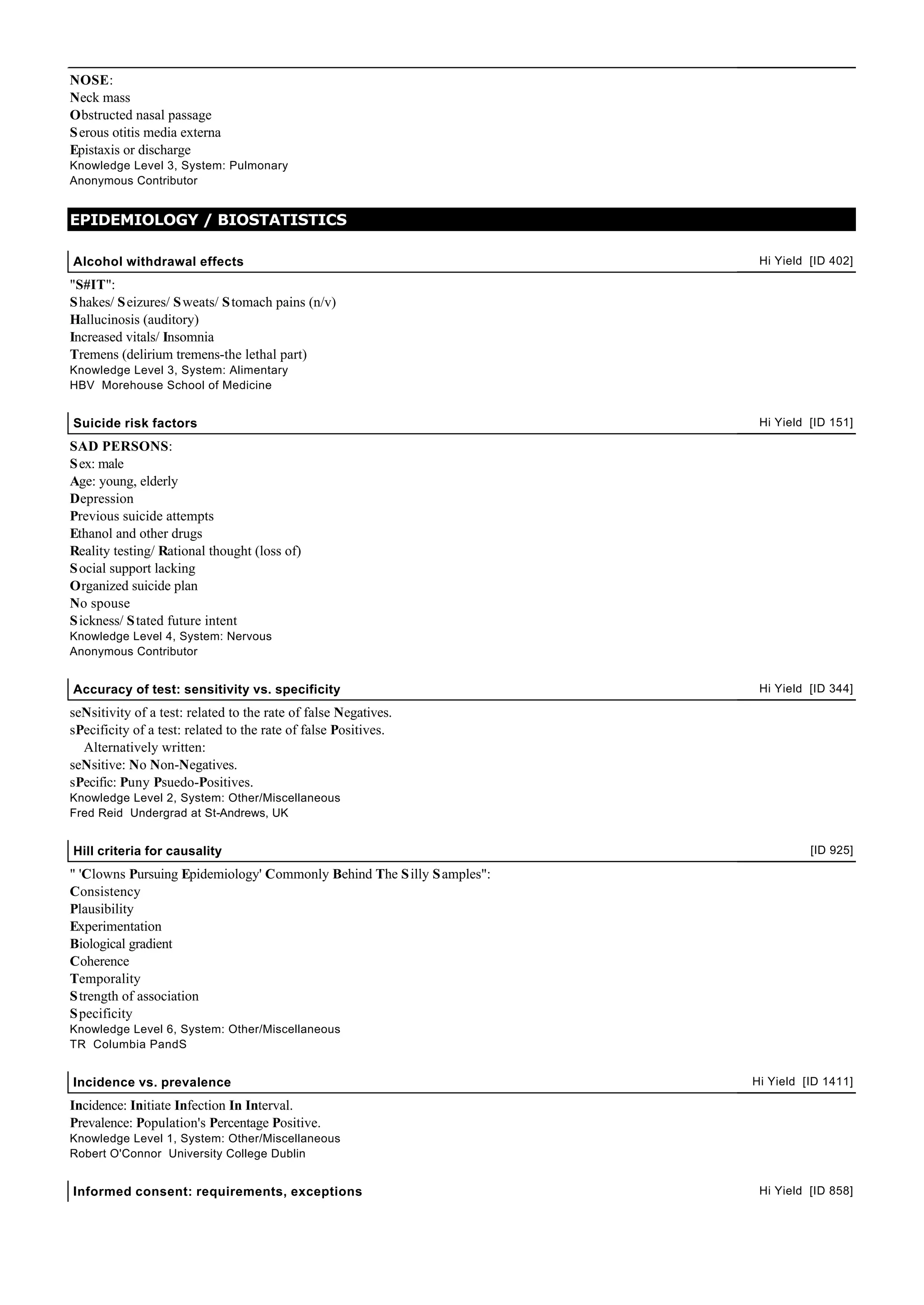 Anatomy mnemonics Guide | PDF