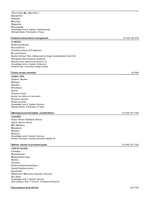 Anatomy mnemonics Guide | PDF
