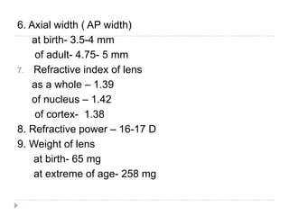 Anatomy and embryology of crystalline lens DrBP | PPTX
