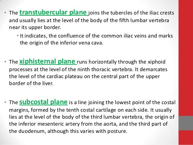 Subcostal Plane