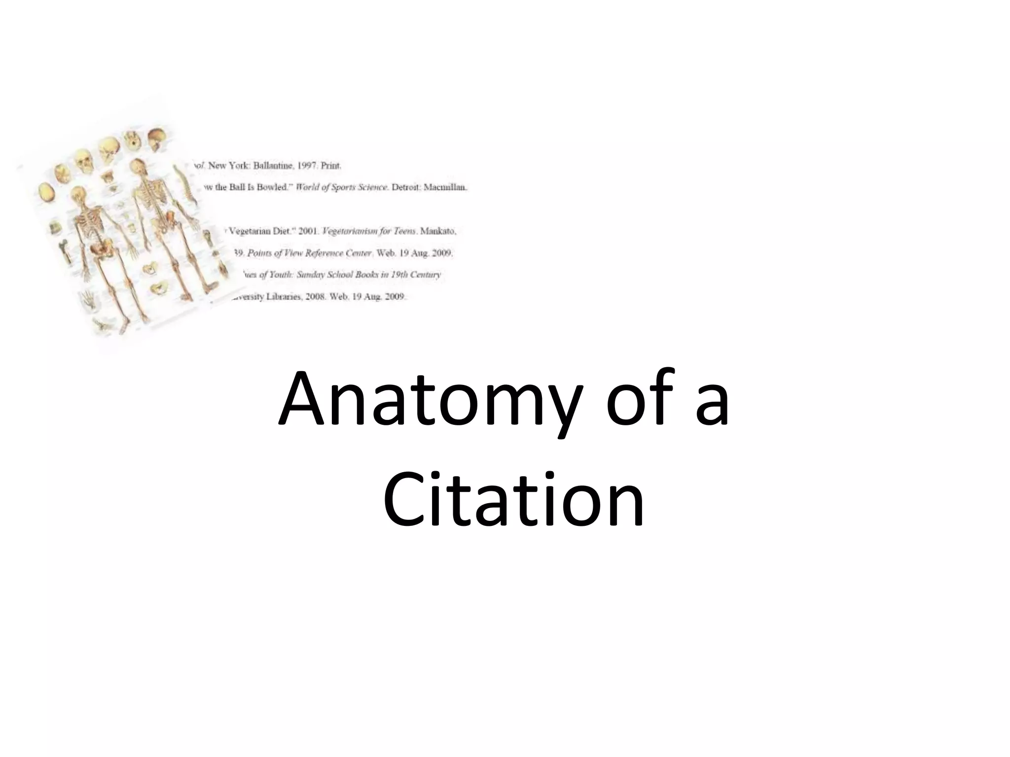 Anatomy of a citation | PPTX