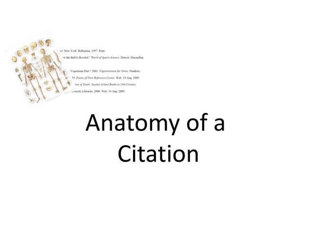 Anatomy of a citation | PPT