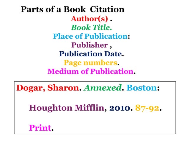 Anatomy of a citation | PPT