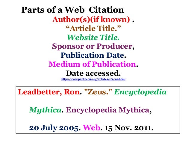 Anatomy of a citation