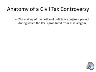 Anatomy of a Civil Tax Controversy | PPTX
