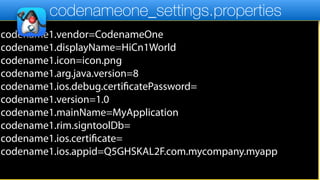 Anatomy of a Codename One Application | PPT