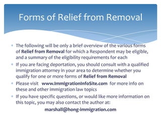 Anatomy of a Deportation Case | PPTX