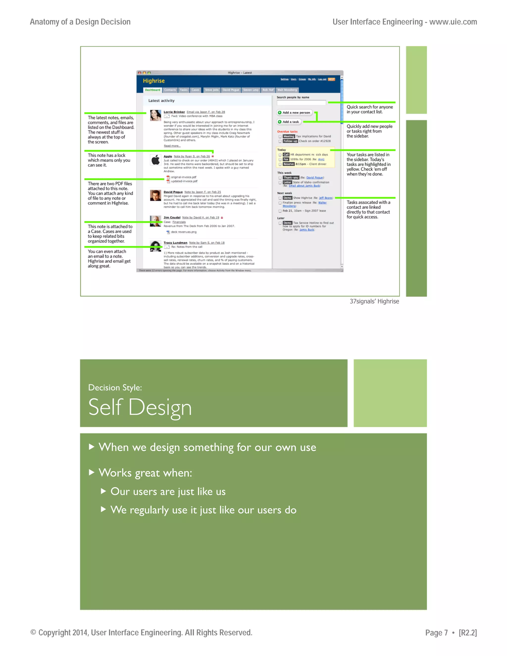 The Anatomy of a Design Decision by Jared Spool (Now What? Conference ...