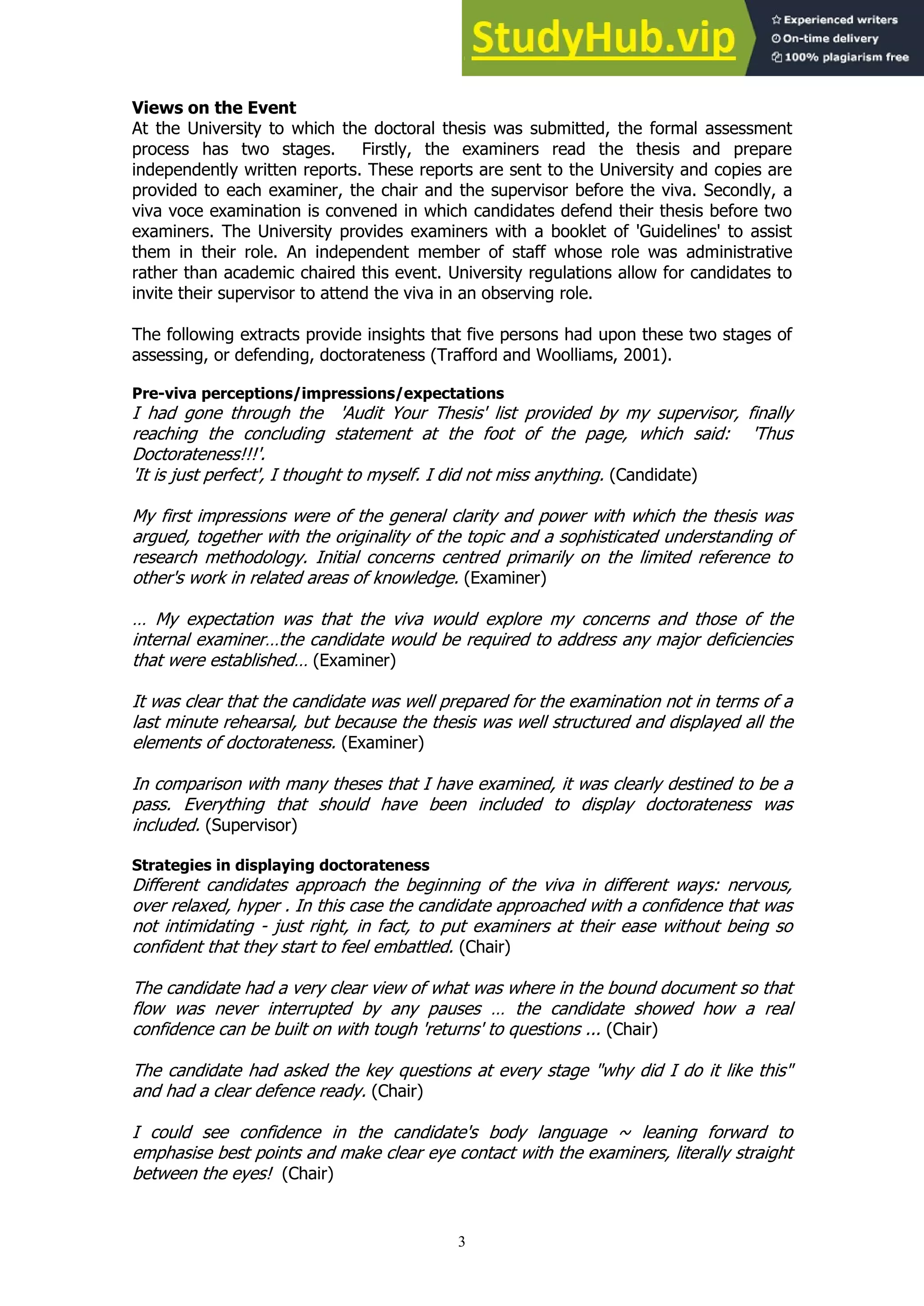 Anatomy Of A Doctoral Viva. | PDF