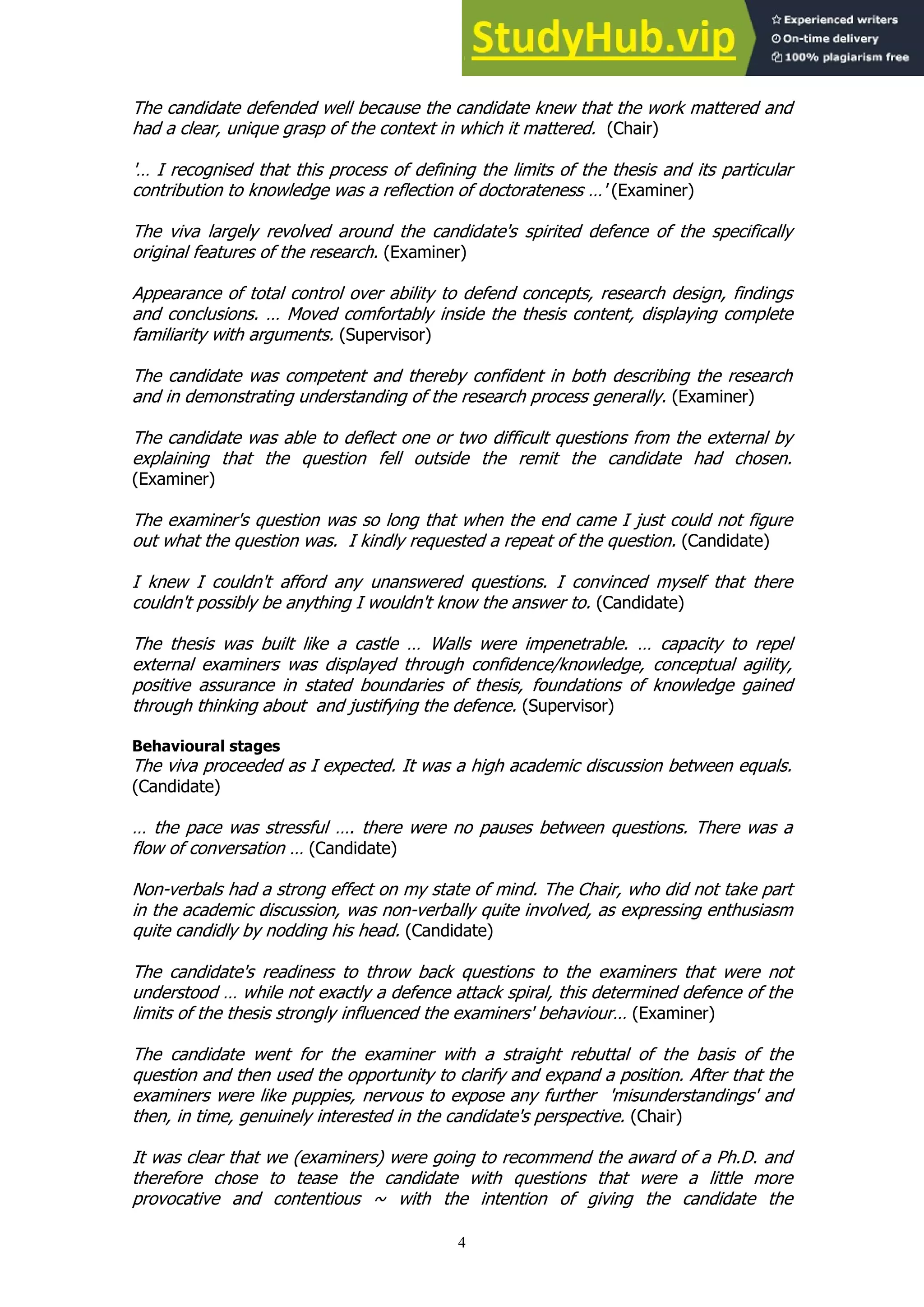 Anatomy Of A Doctoral Viva. | PDF