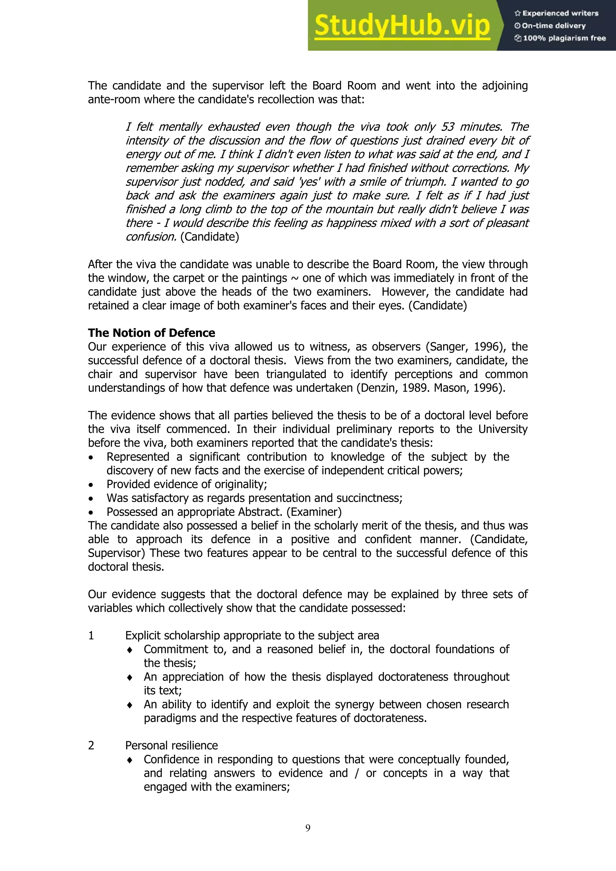 Anatomy Of A Doctoral Viva. | PDF