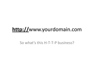 Anatomy Of A Domain Name and URL | PPTX