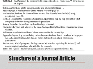 Anatomy of a journal article | PPTX