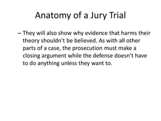 Anatomy of a Jury Trial: The Stages | PPTX