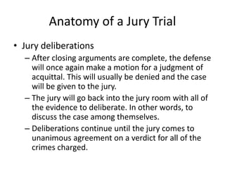 Anatomy of a Jury Trial: The Stages | PPTX