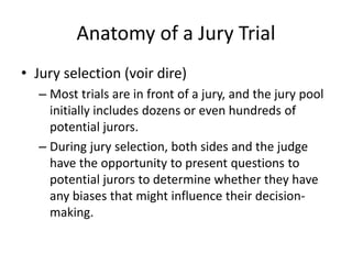 Anatomy of a Jury Trial: The Stages | PPTX