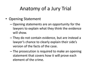 Anatomy of a Jury Trial: The Stages | PPTX