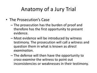 Anatomy of a Jury Trial: The Stages | PPTX