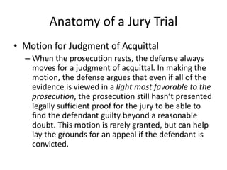 Anatomy of a Jury Trial: The Stages | PPTX