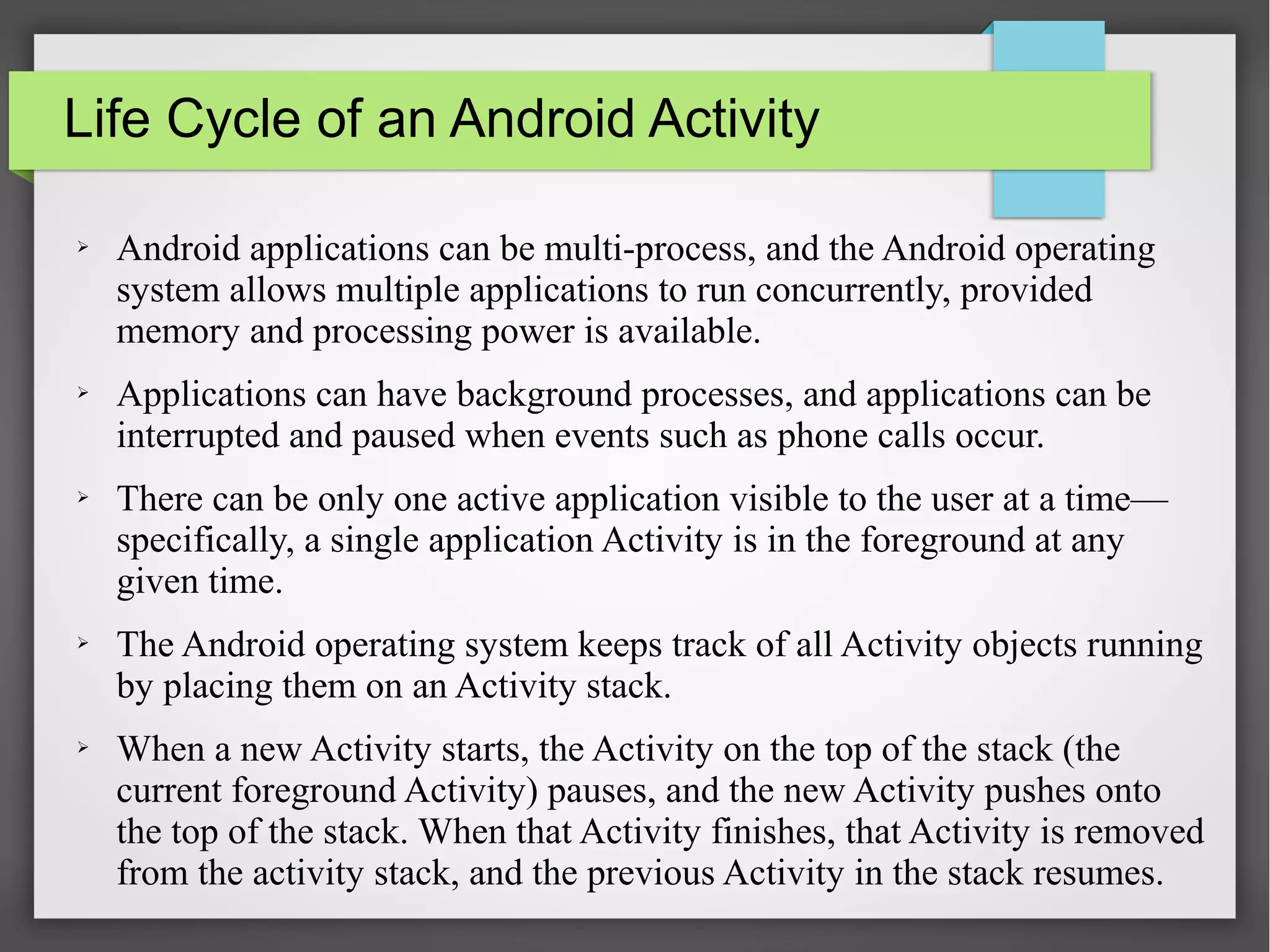 Anatomy of android application | ODP