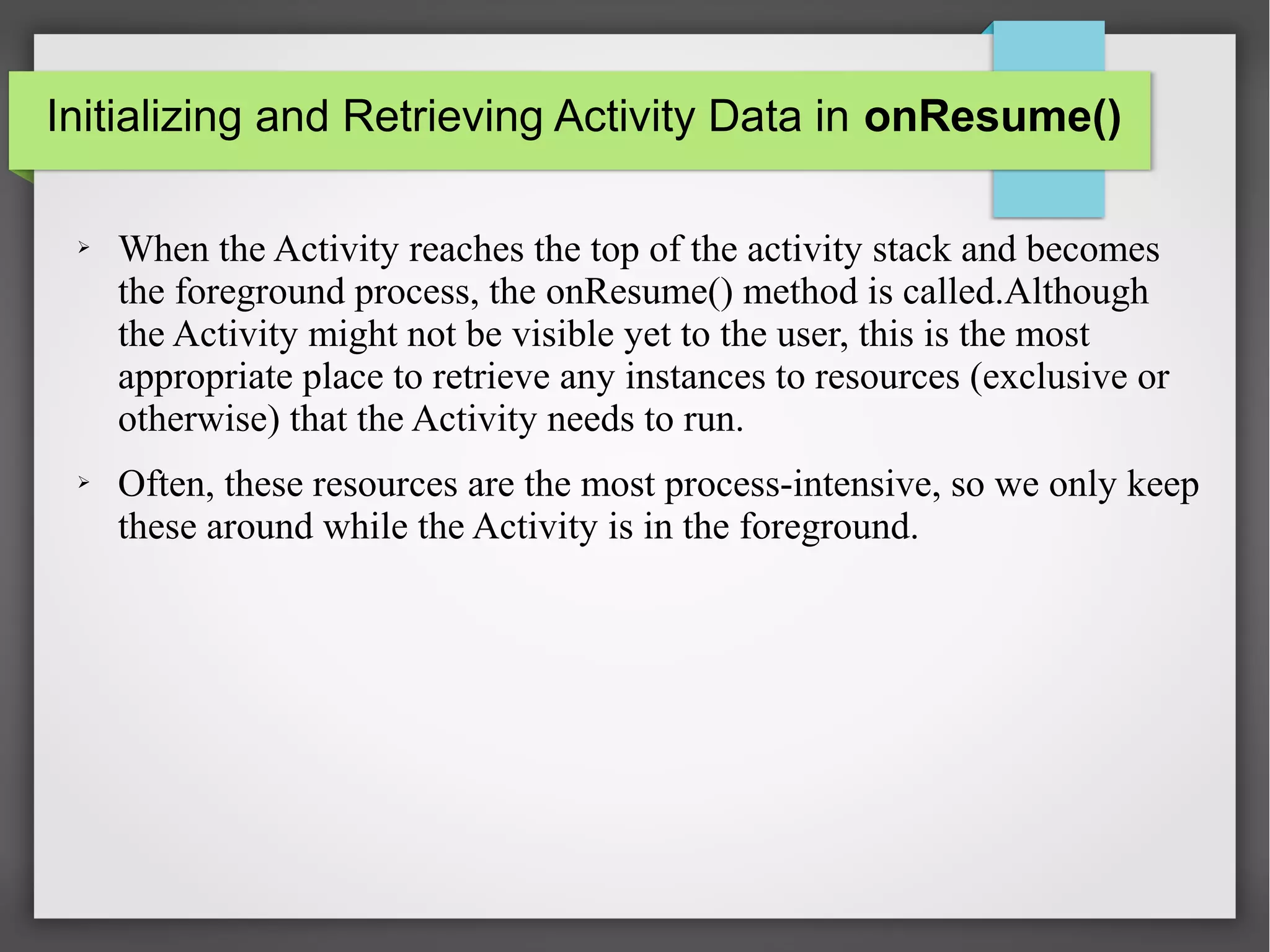Anatomy of android application | ODP