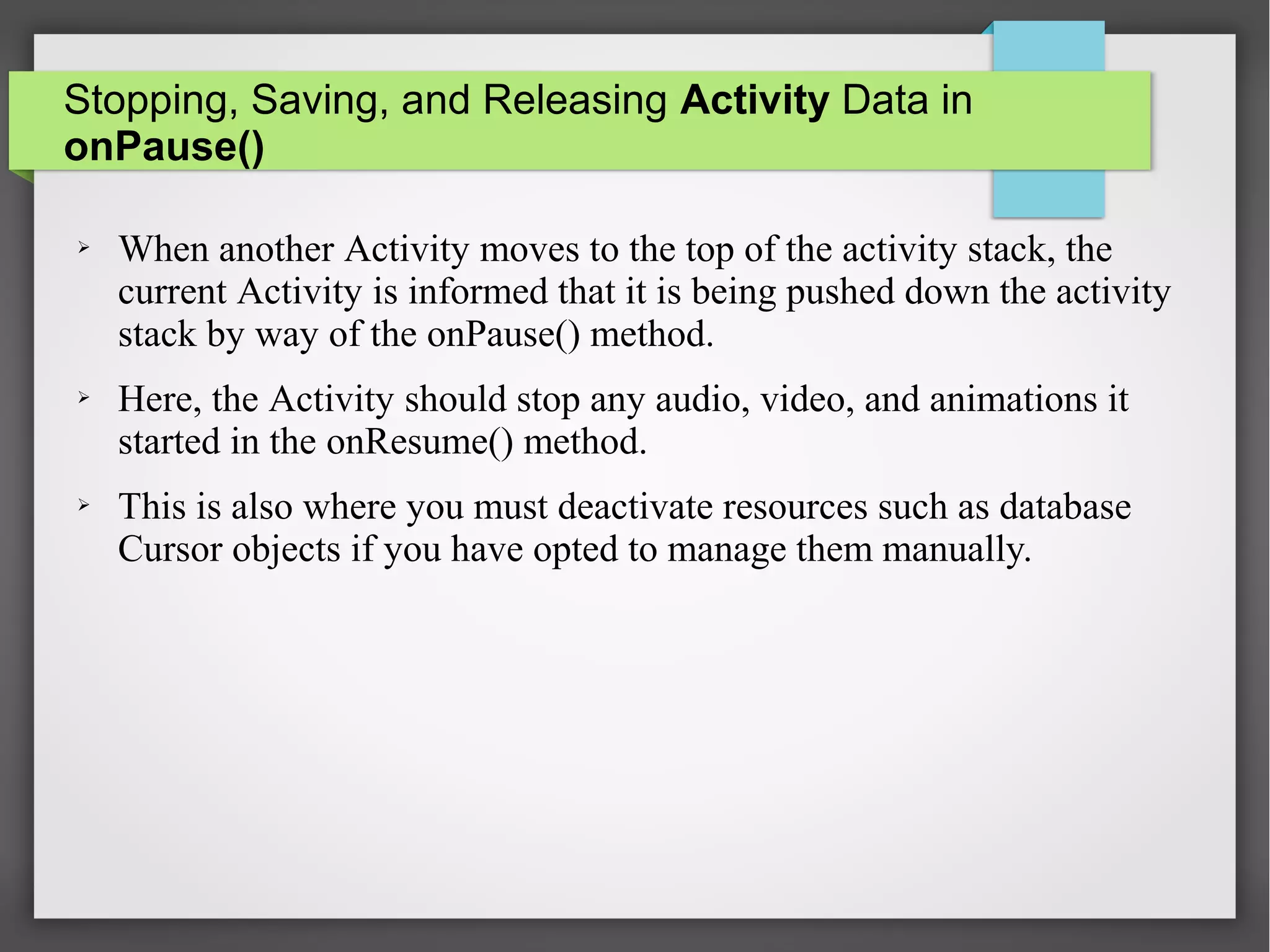 Anatomy of android application | ODP