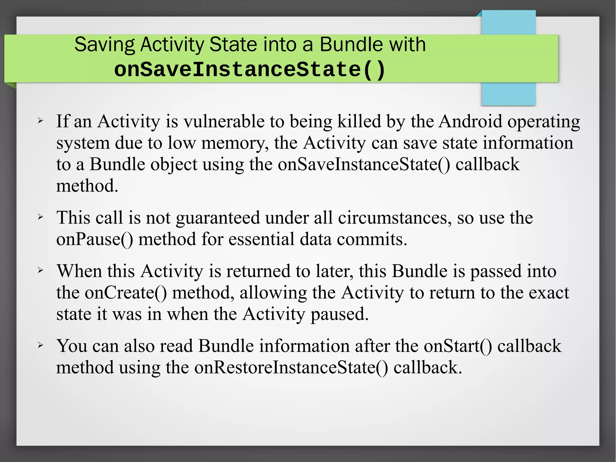 Anatomy of android application | ODP
