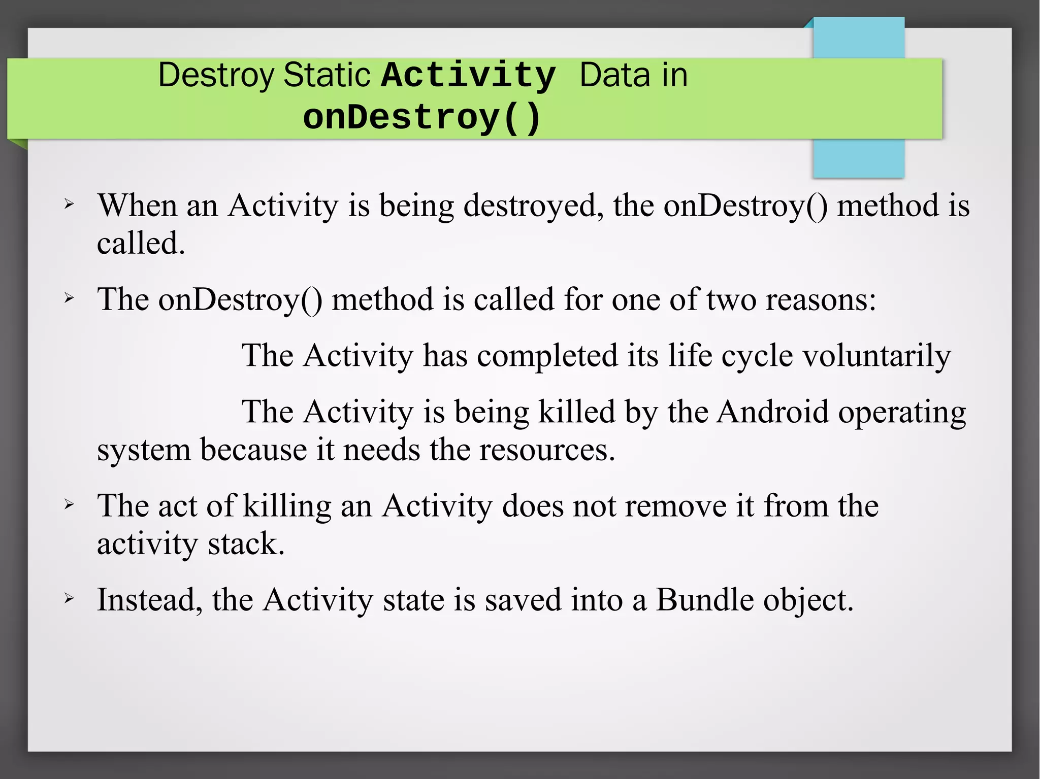 Anatomy of android application | ODP