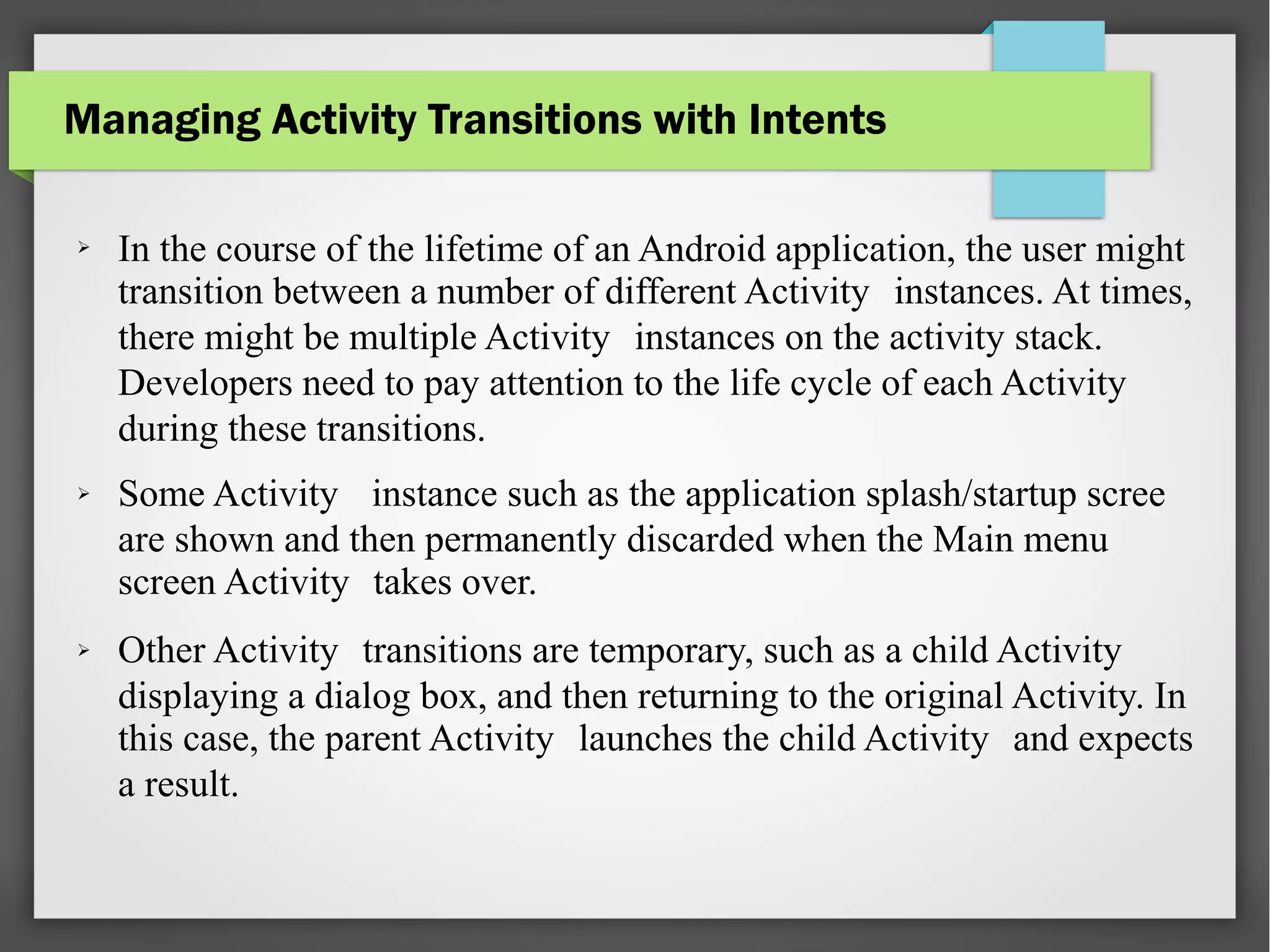 Anatomy of android application | ODP