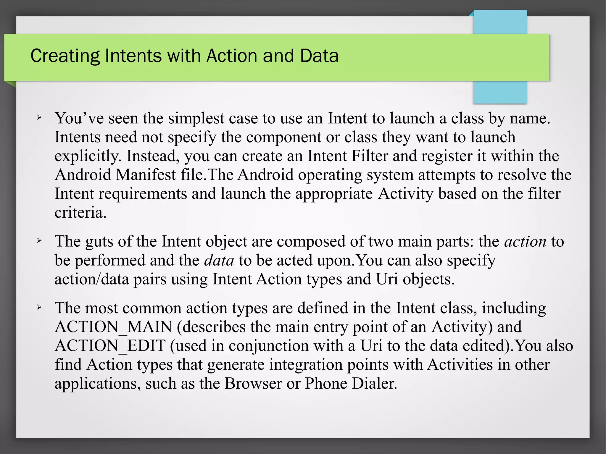 Anatomy of android application | ODP