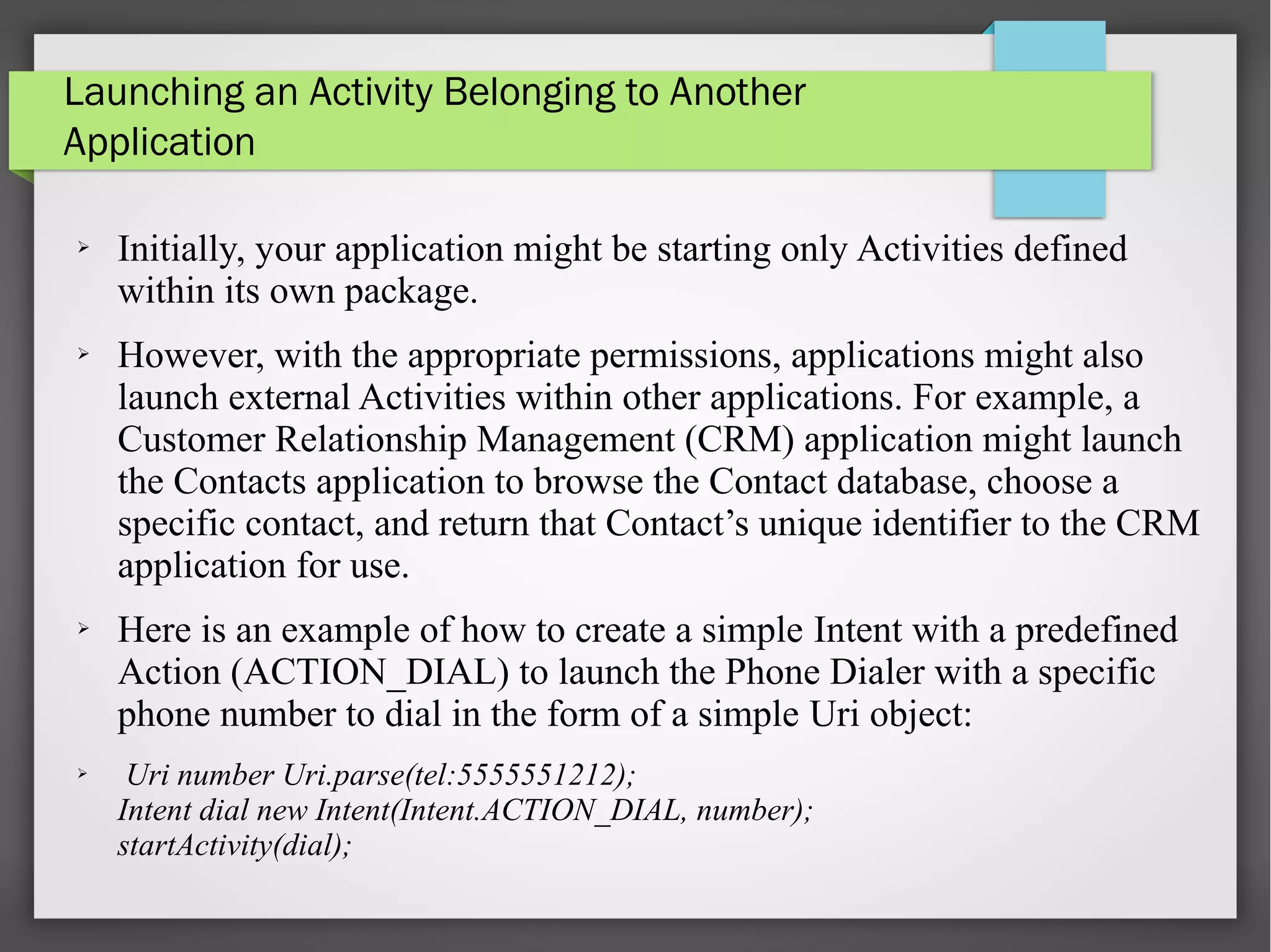 Anatomy of android application | ODP