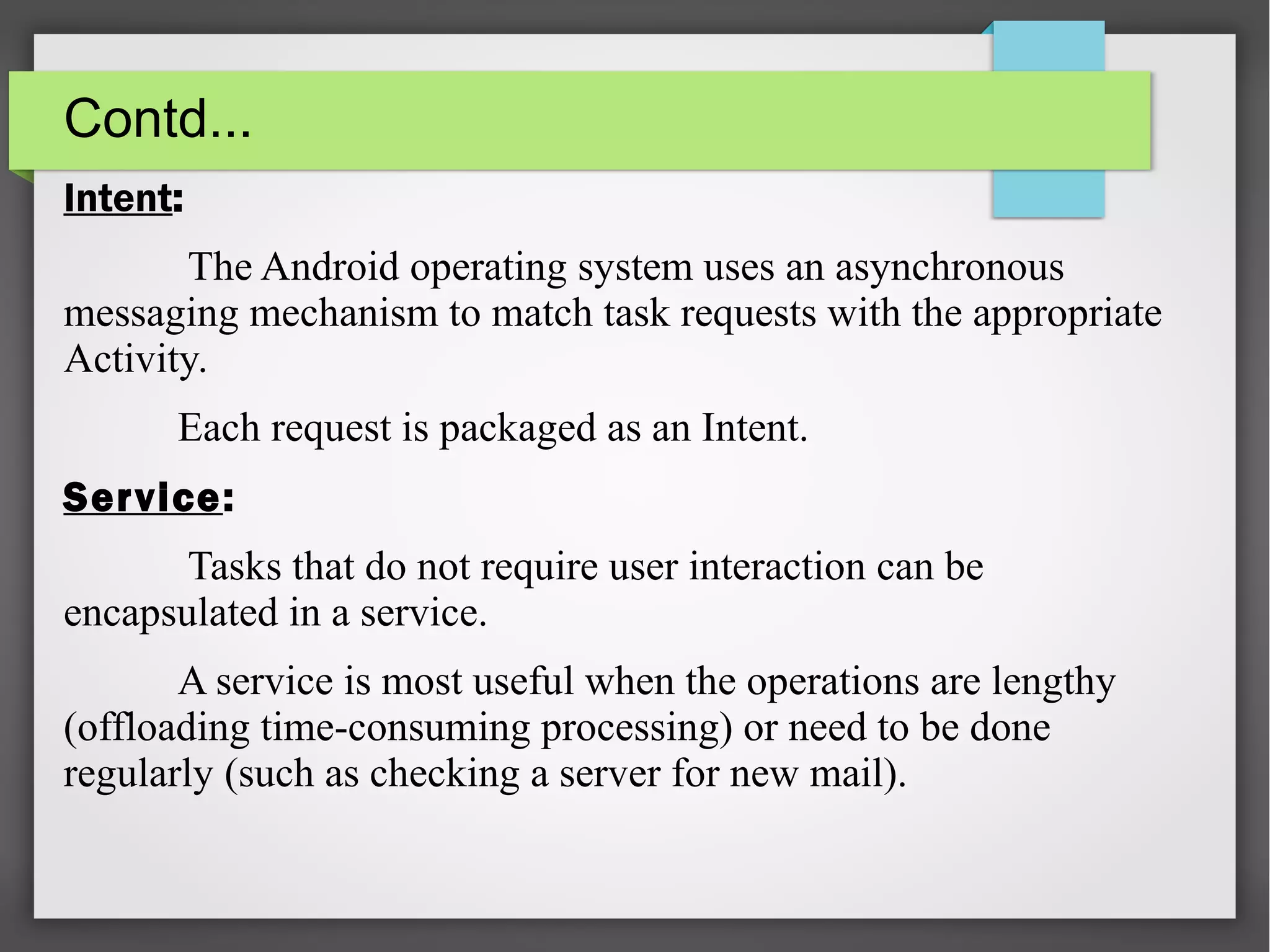 Anatomy of android application | ODP