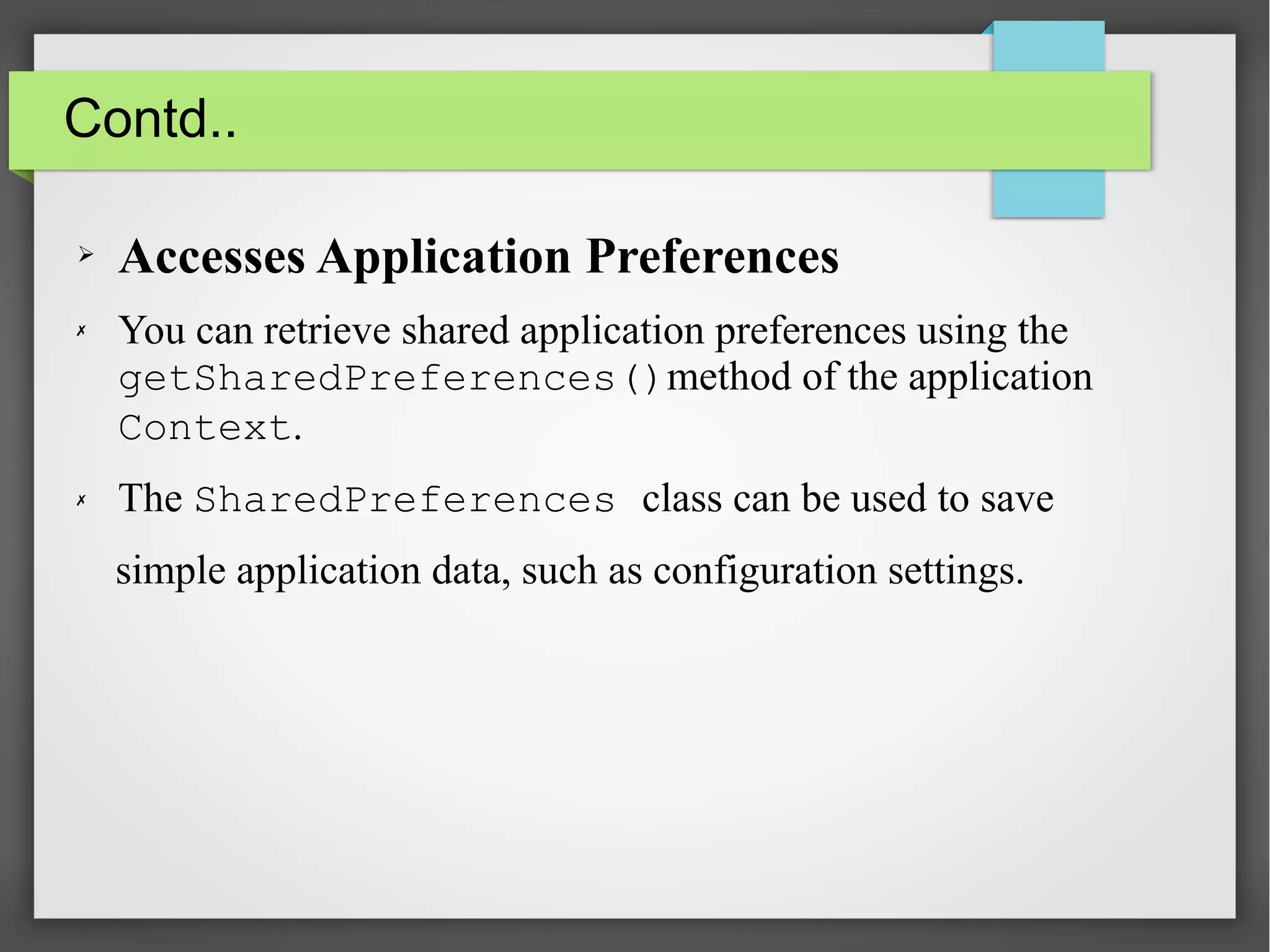 Anatomy of android application | ODP