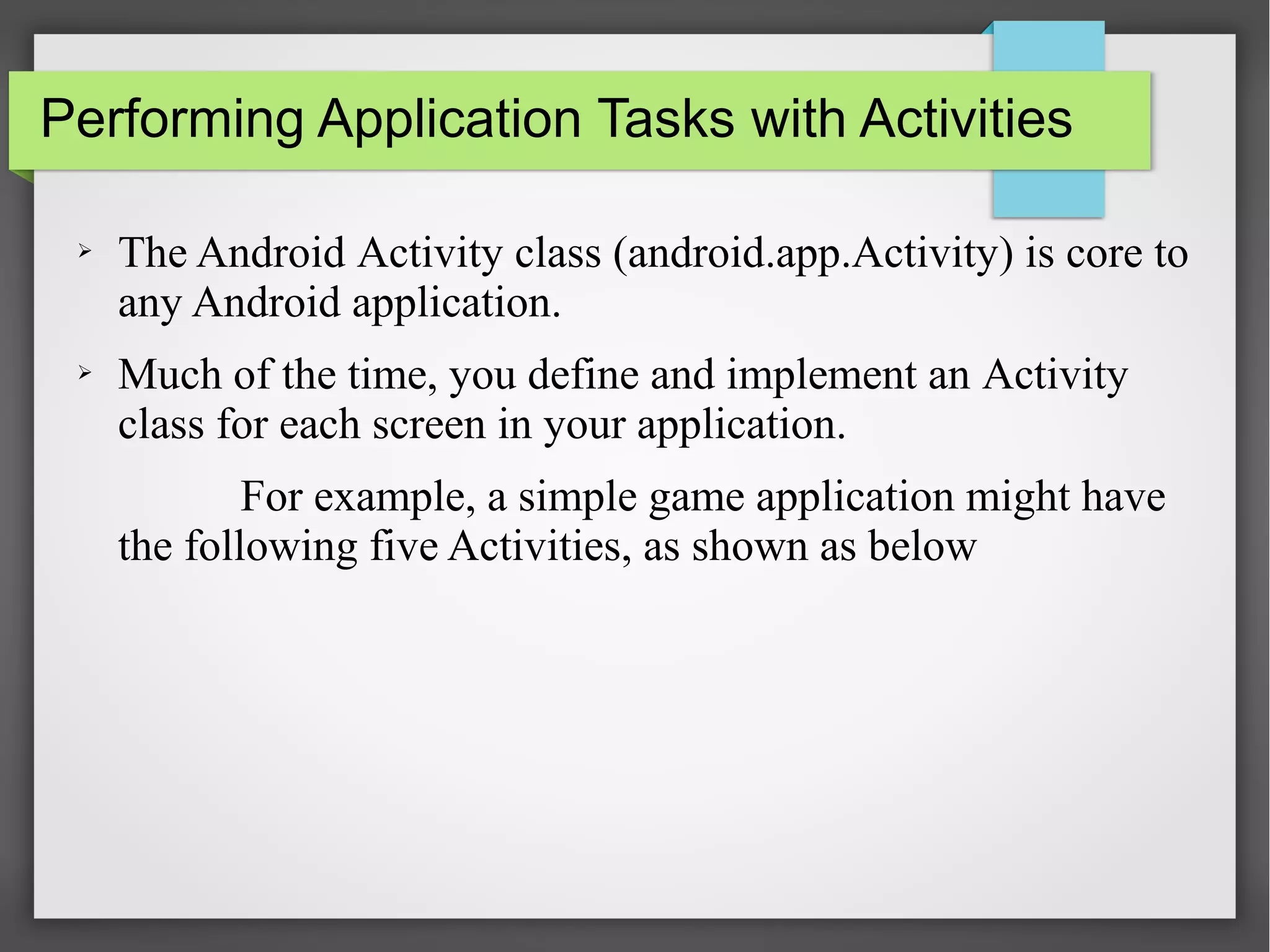 Anatomy of android application | ODP