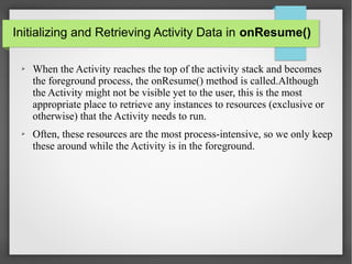 Anatomy of android application | ODP