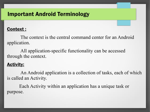Anatomy of android application | ODP