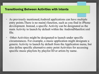 Anatomy of android application | ODP