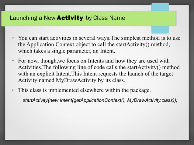 Anatomy of android application | ODP