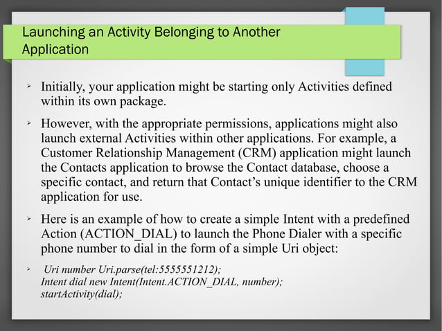 Anatomy of android application | ODP
